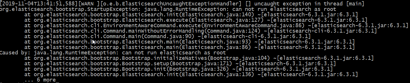 启动ElasticSearch报错 uncaugt exception in thread [main]_uncaught exception in thread "main-CSDN博客