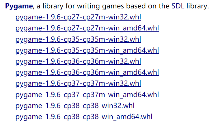 在python3.8中安装pygame_python-3.8.10-amd64 对应的 pygame 是哪个版本-CSDN博客