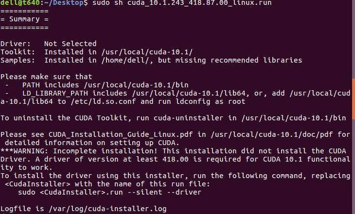 ubuntu16.04/18.04安装卸载cuda10.0/10.1和cudnn图文说明_ubuntu16.04卸载cuda10.0安装10.1-CSDN博客