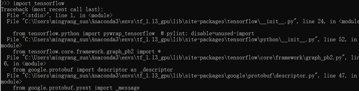 安装成功tensorflow却提示ImportError: DLL load failed: 找不到指定的程序_已经安装了tensorflow ...