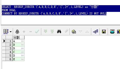 CONNECT BY REGEXP_SUBSTR 简单分割字符串的使用，以及替换字符的简单使用。_oracle connect by regexpsubstr-CSDN博客