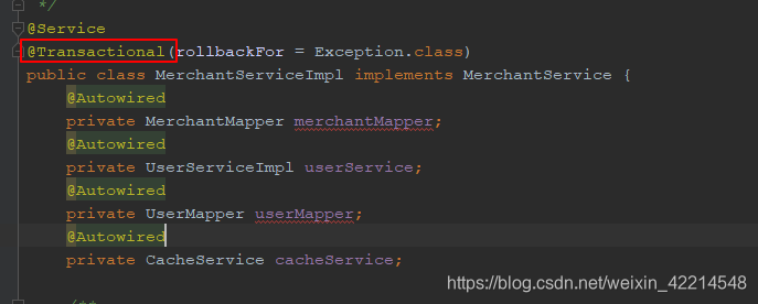Spring声明式注解transactional的rollbackfor属性的用法和注意事项transactional