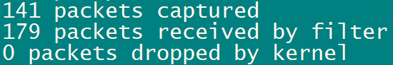 libpcap/tcpdump—3—抓包结论(3 packets captured,3 packets received by filter,0 packets dropped by ...