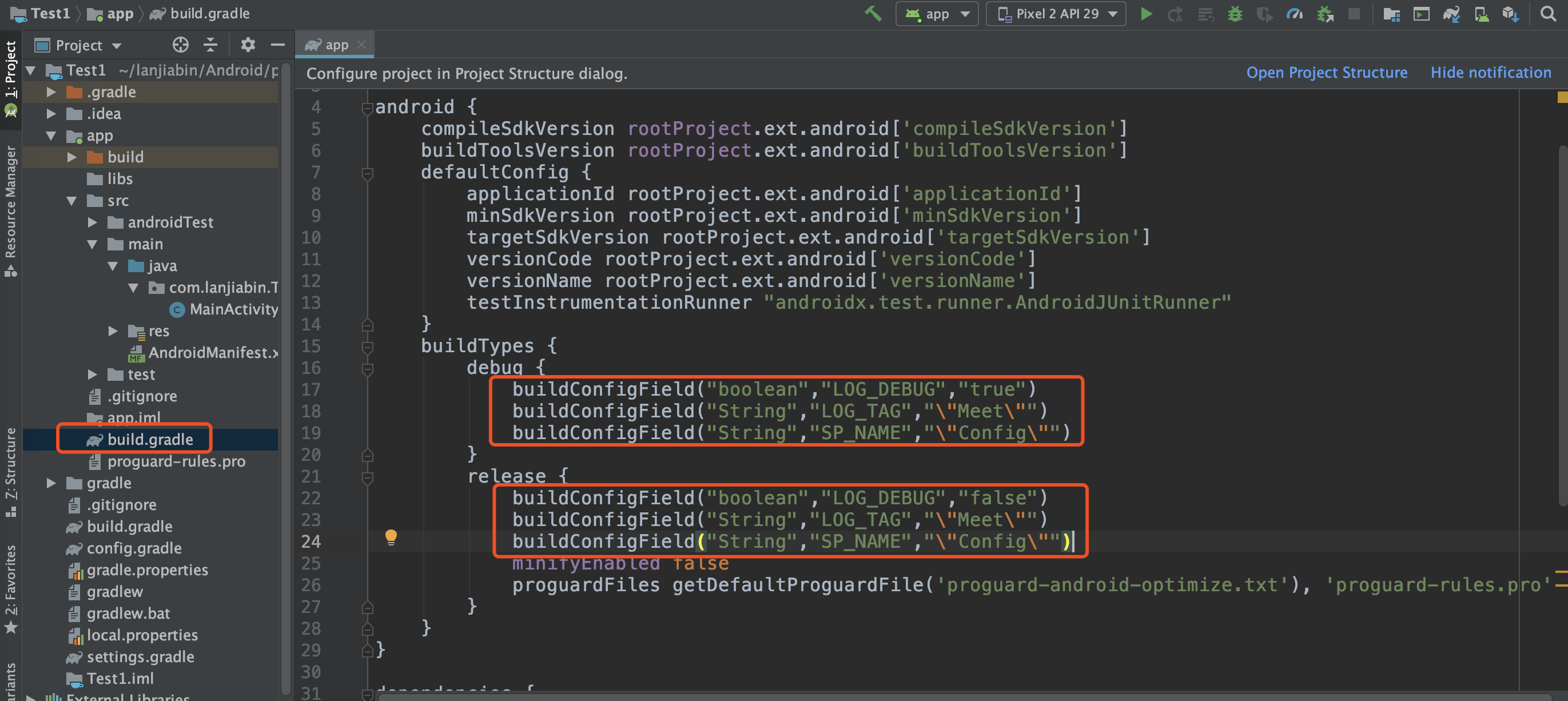 Android custom gradle constant - Programmer Sought
