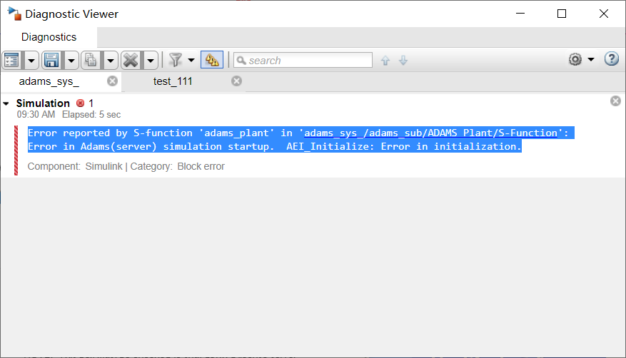 关于Adams仿真过程中问题的解决记录_error reported by s-function-CSDN博客