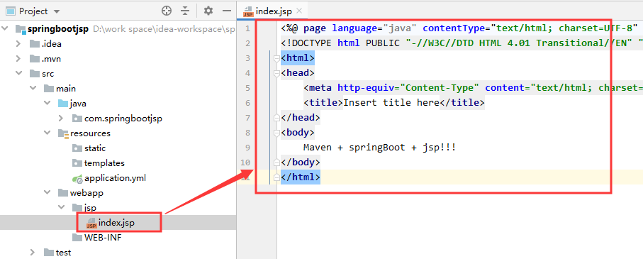 使用idea搭建springboot Jsp的简单web项目idea Springboot Jsp Csdn博客 