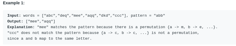 890. Find and Replace Pattern - Programmer Sought