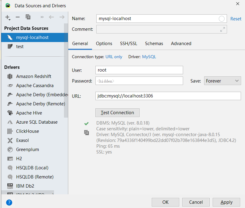 pycharm 链接mysql报错 Server returns invalid timezone. Go to 'Advanced' tab and set 'serverTimezone ...