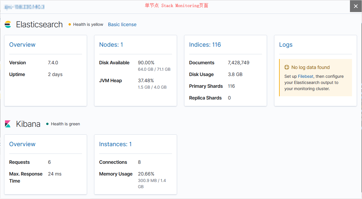 Linux 环境ELK7.4.0之Kibana小白使用手册之Stack Monitoring页面使用_kibana stack monitoring-CSDN博客