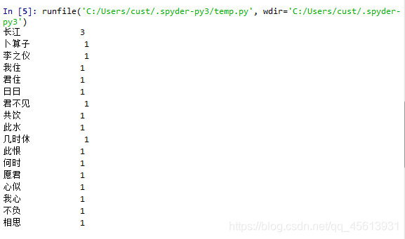 Python程序设计之组合数据类型实验四 Python的组合数据类型 Docx1利用jieba库对李之仪的《卜算子》进行 Csdn博客 1968