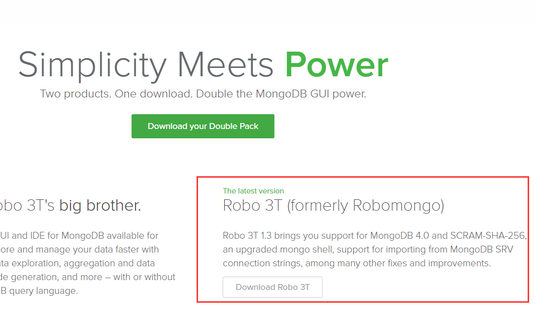 使用MongoDB 可视化工具Robomongo(Robo 3T)查看数据_robot3查看数据库-CSDN博客