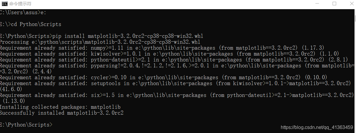 Python的matplotlib库安装失败的解决方法error Could Not Find A Version That Satisfies The Csdn博客