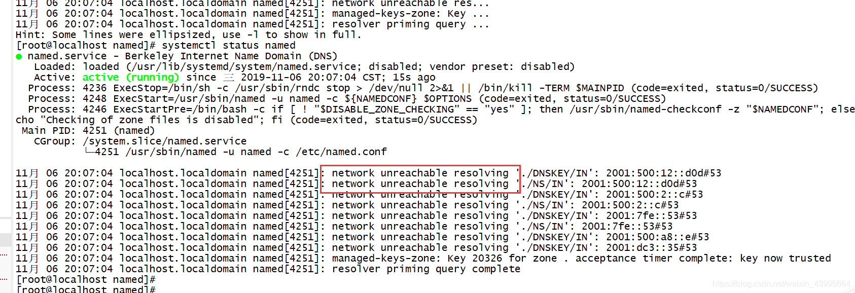 【错误】【centos7】解决named 7780 Network Unreachable Resolving Csdn博客