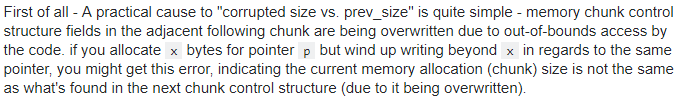 【Bugs系列】Core dumped “corrupted size vs. prev_size”_SoaringLee_fighting的 ...