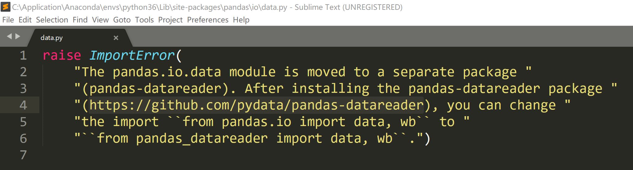 Python Data报错andandpandasdatareader报错import Data As Web 出现错误 Csdn博客 