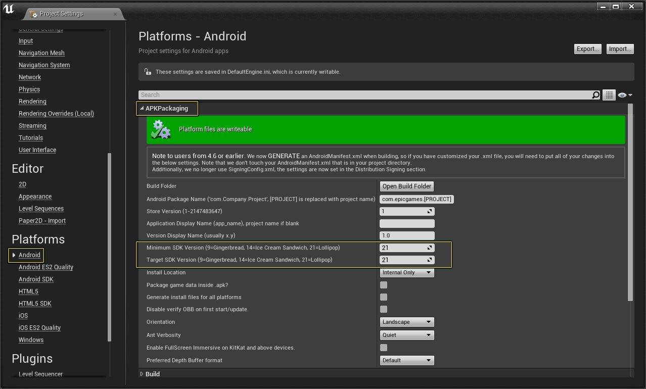 UE4打包Android OpenGLES3格式项目_ue4 打包only supports es 3.1-CSDN博客