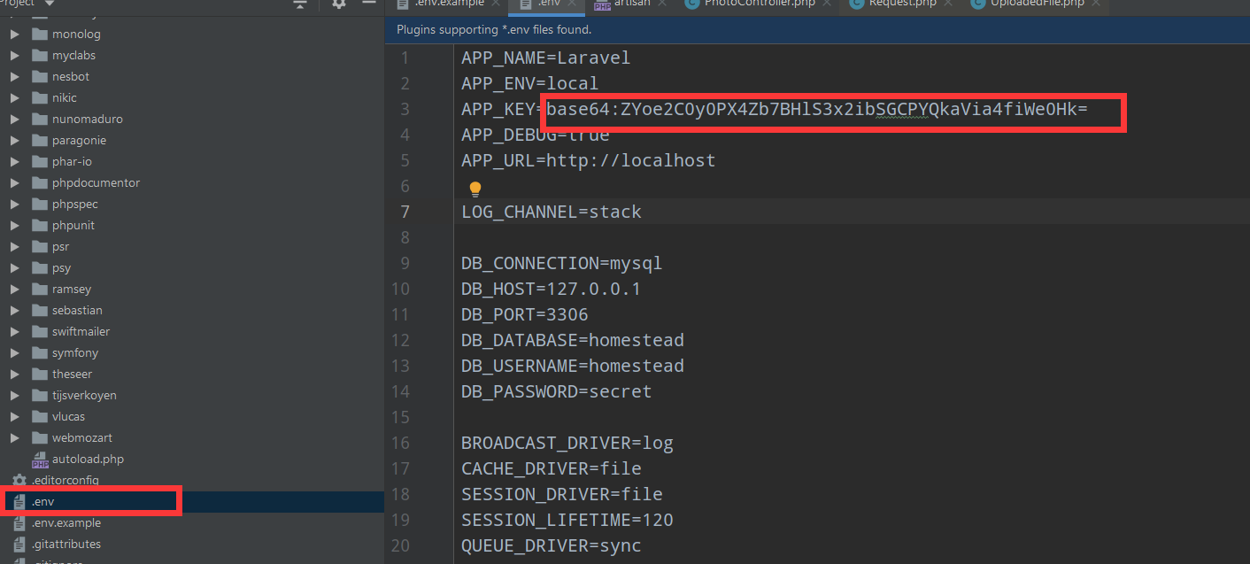 解决：No application encryption key has been specified_no application encryption key has been ...