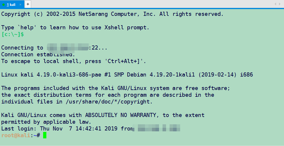 Xshell连接kali&不成功解决方法_xshell连接kali连不上-CSDN博客