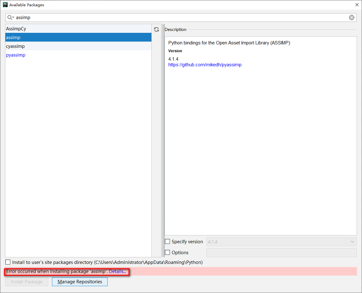 【Pycharm+OpenGL+assimp】Python环境下assimp的环境配置_pyassimp-CSDN博客