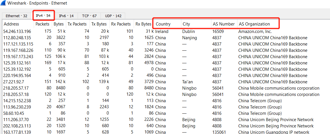 Wireshark使用技巧之GeoIP显示IP地理位置及经纬度信息_wireshark geoip-CSDN博客