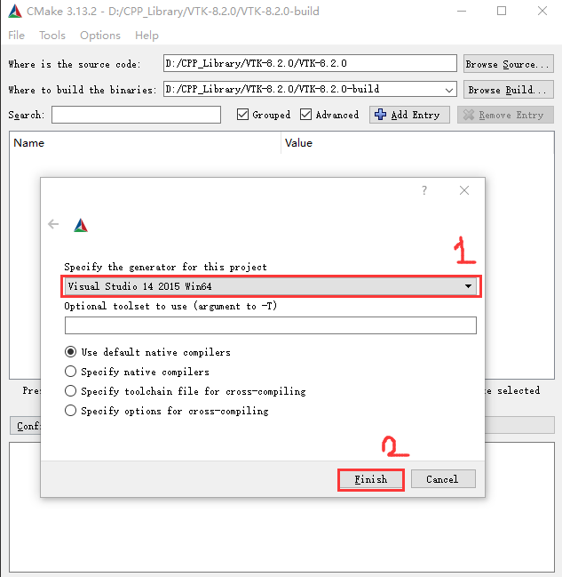 【VTK】VTK8.2.0 + VS2015 + Win10 编译与配置_vtk8.2下载-CSDN博客