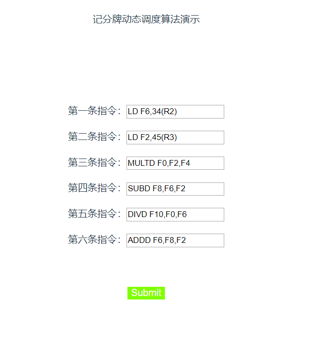 Demonstration program for simulation of dynamic scheduling algorithm of ...