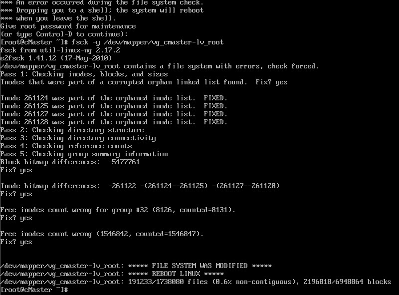 解决CentOS启动提示unexpected inconsistency;RUN fsck MANUALLY的问题（断电重启报错）_run fsck manually故障原因-CSDN博客