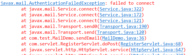 使用javax.mail发送邮件出现：javax.mail.AuthenticationFailedException: failed to connect-CSDN博客