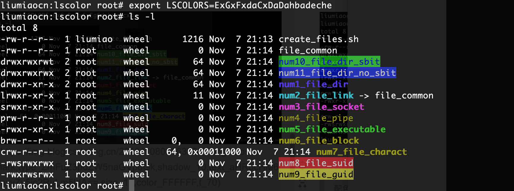 macOS终端颜色的设定：设定自己的LSCOLOR配色_淼叔的博客-CSDN博客