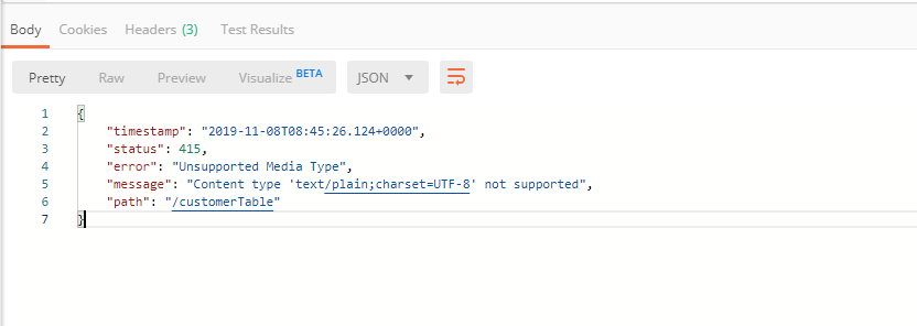 postman报错：“error“: “Unsupported Media Type“,_error": "unsupported media ...