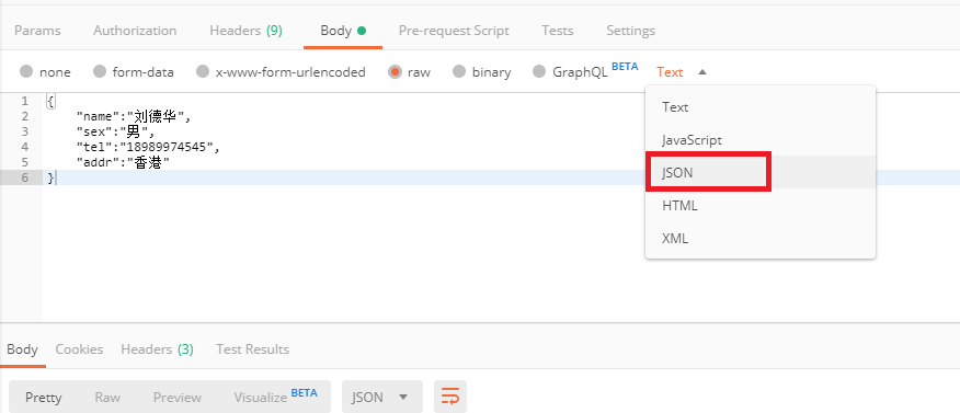 postman报错：“error“: “Unsupported Media Type“,_error": "unsupported media ...