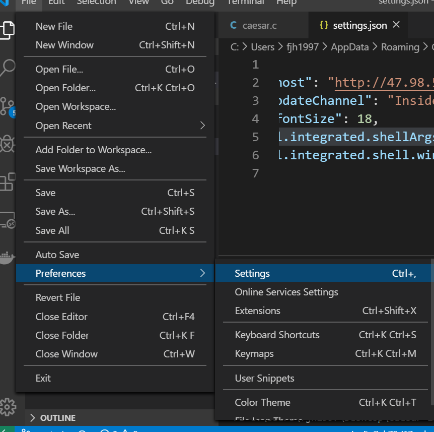 解决vscode的terminal乱码_terminal.integrated.shellargs.windows-CSDN博客