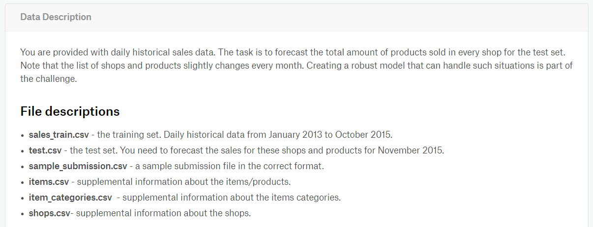预测未来销售（predict Future Sales） 第一次参加kaggle的记录 Predict Future Sales Xgboost Csdn博客