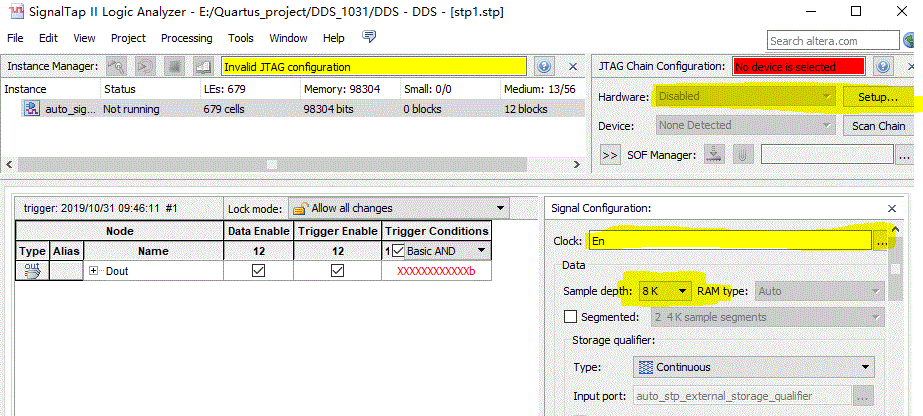 Verilog：Quartus II13.1中实现DDS并使用SignalTap II Log Analyzer观察波形_quartus 如何看波形-CSDN博客