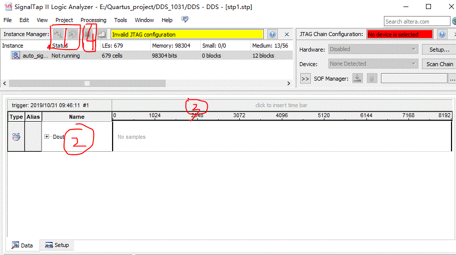 Verilog：Quartus II13.1中实现DDS并使用SignalTap II Log Analyzer观察波形_quartus 如何看波形-CSDN博客