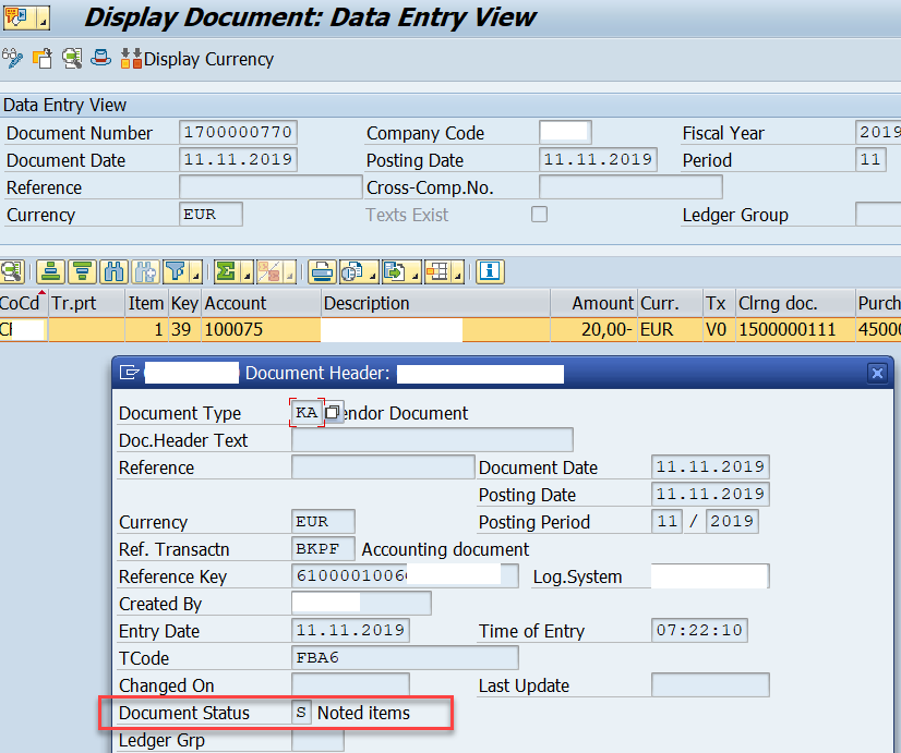 一种不会更新到ACDOCA中的财务凭证_noted items-CSDN博客