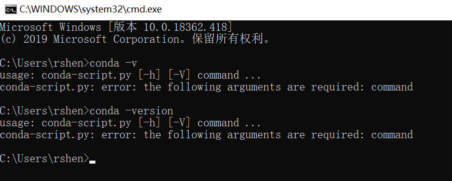 Anaconda3:conda-script.py: error: the following arguments are required: command解决方法-CSDN博客