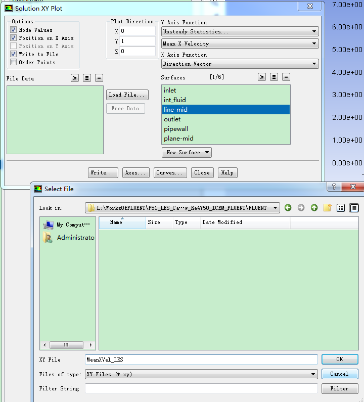 FLUENT算例 —— Turbulent Pipe Flow (LES) 圆管湍流流动（大涡模拟）_fluent里有大涡模拟吗-CSDN博客