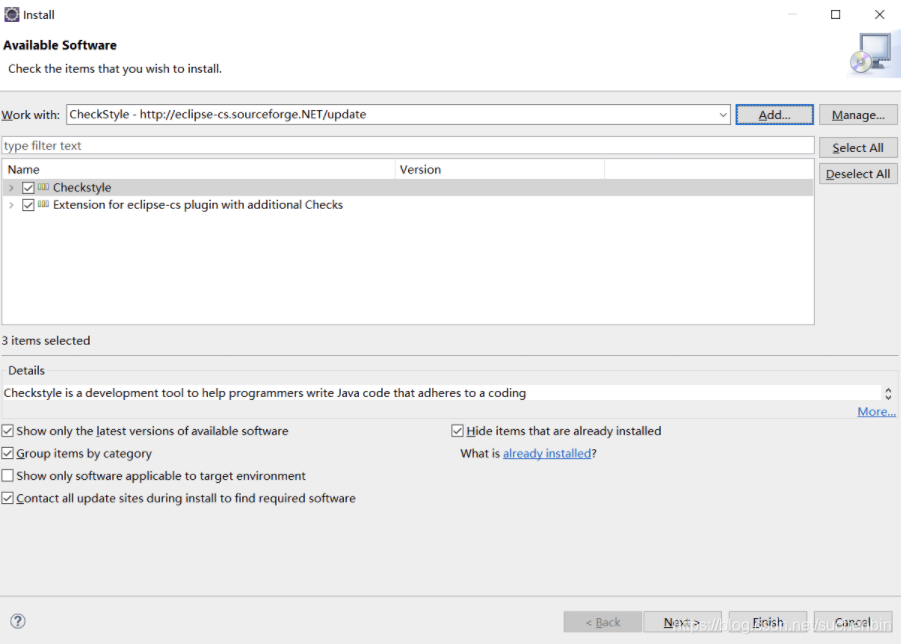 Eclipse中checkstyle的安装使用eclipse安装checkstyle Csdn博客