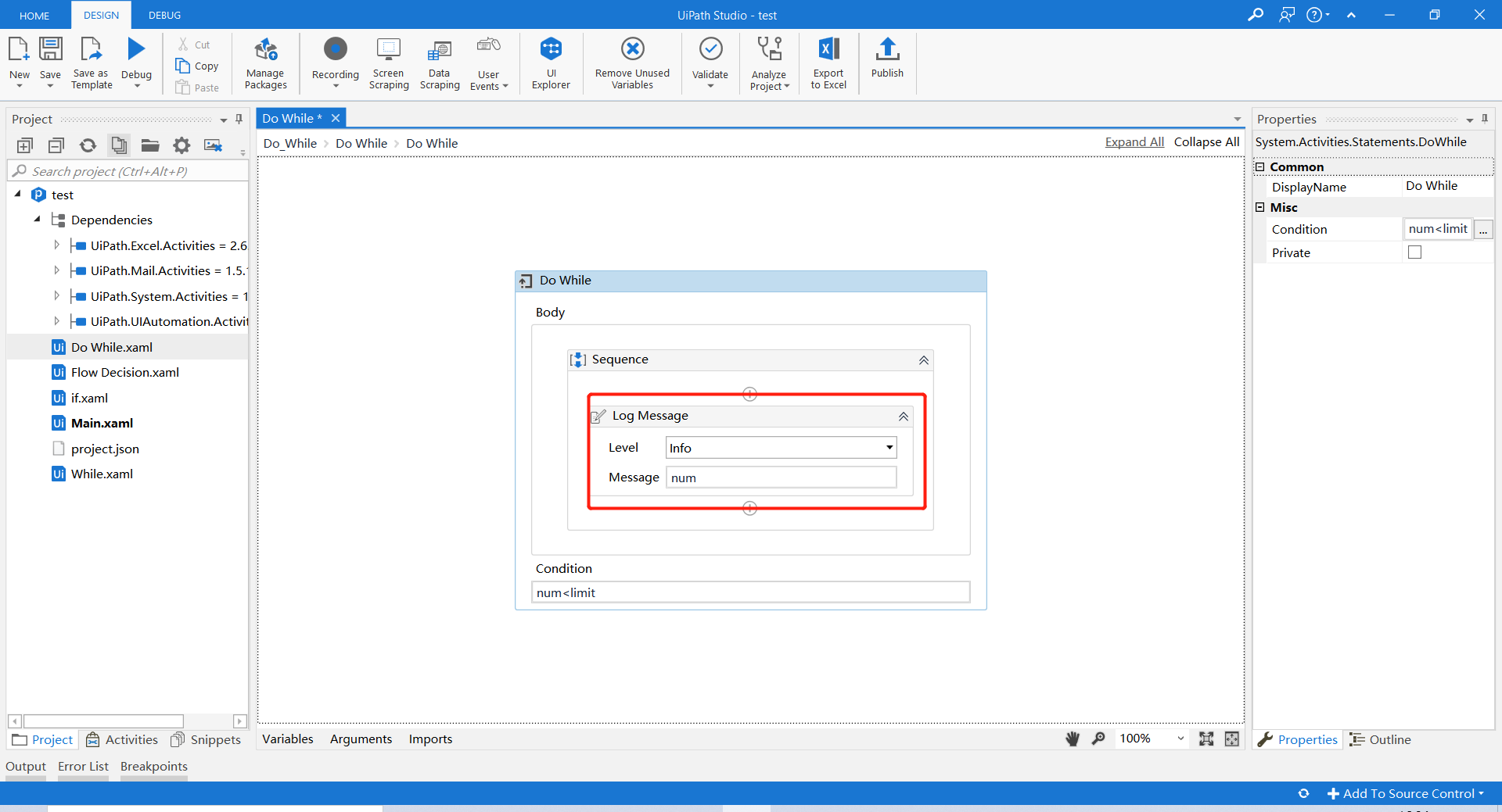 UiPath循环活动Do While的介绍和使用_uipath do while-CSDN博客