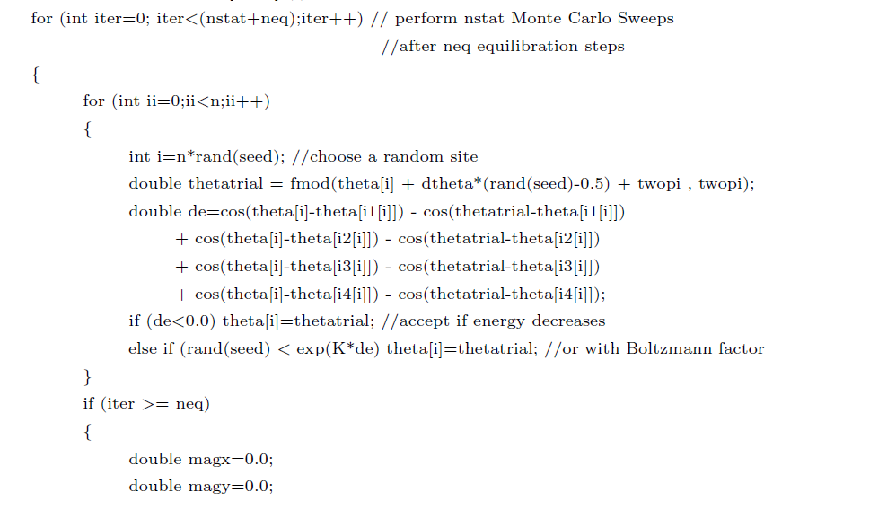 XY/Ising模型的蒙特卡洛C代码分析_xy模型蒙特卡罗-CSDN博客