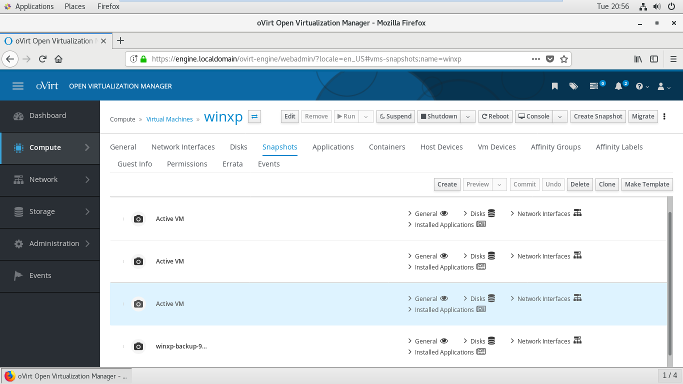 ovirt的Active VM 快照_ovirt4.3 解锁虚拟机快照-CSDN博客