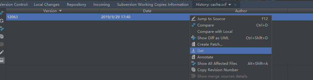 IDEA操作svn恢复到指定历史版本_idea恢复svn历史版本没有get-CSDN博客