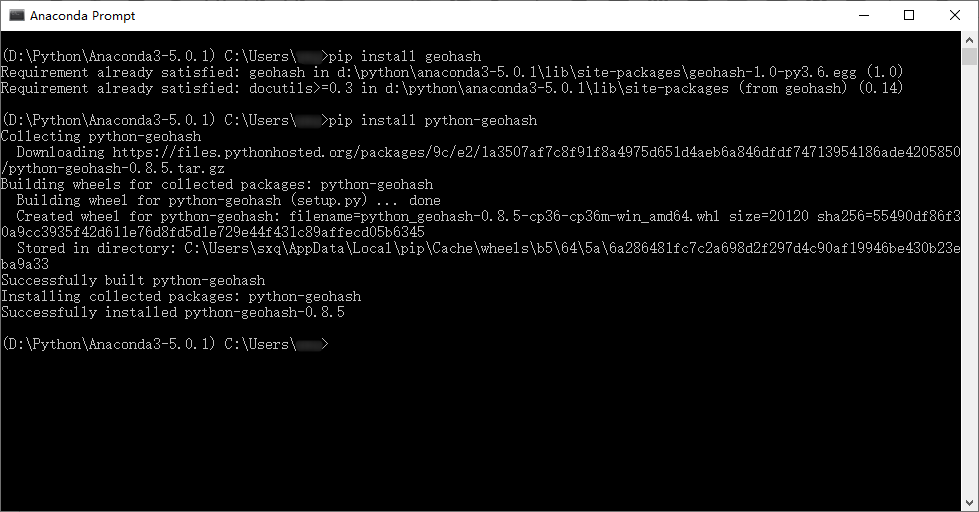 python 中安装的 geohash 无法引入的解决方法_modulenotfounderror: no module named 'geohash2-CSDN博客