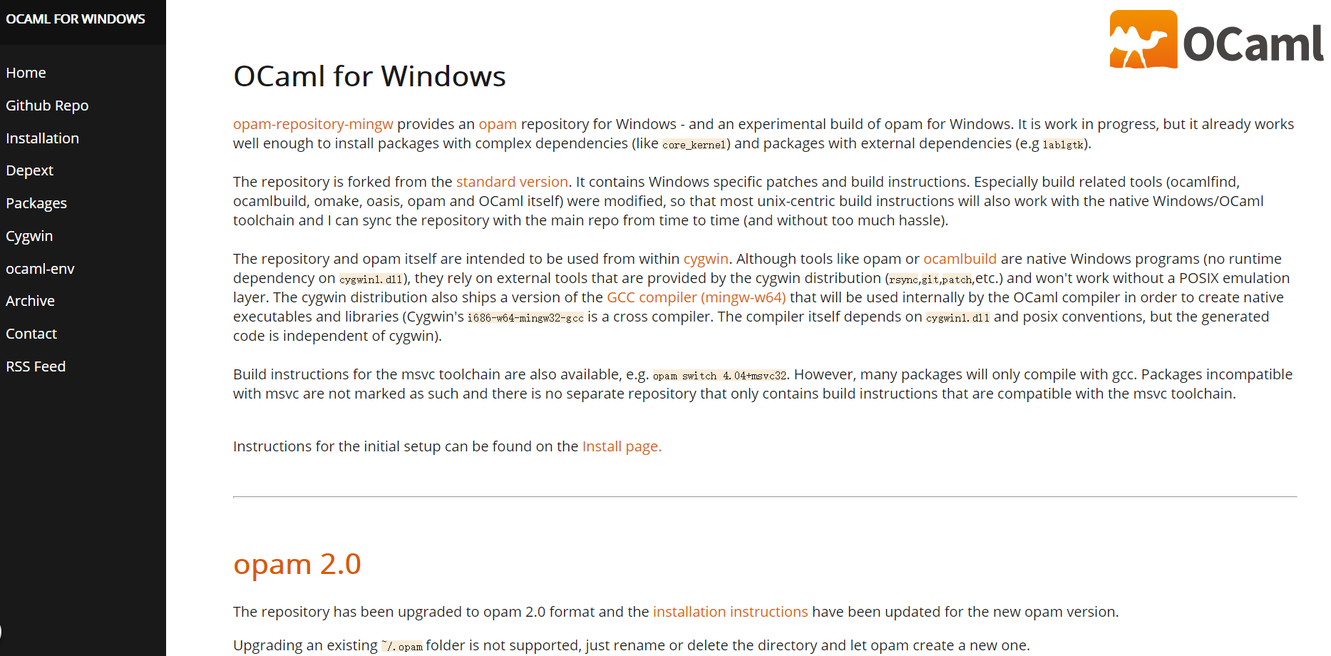 OCaml for windows安装_window ocaml 安装-CSDN博客