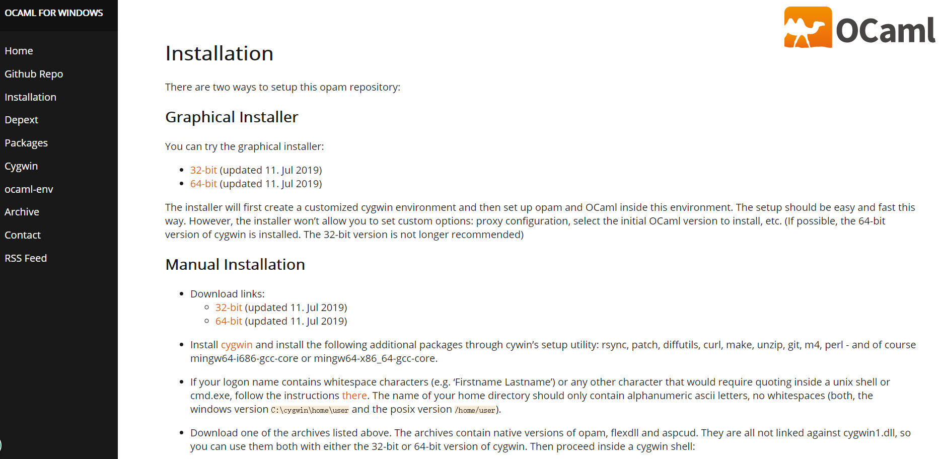 OCaml for windows安装_window ocaml 安装-CSDN博客