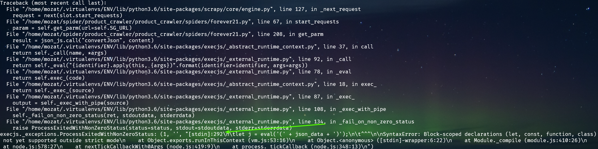 execjs._exceptions.ProcessExitedWithNonZeroStatus_execjs 不支持const-CSDN博客