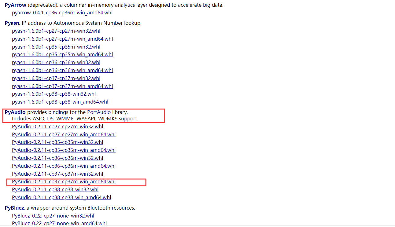 Python3.7安装pyaudio库报错问题及修复_pyaudio 轮子-CSDN博客