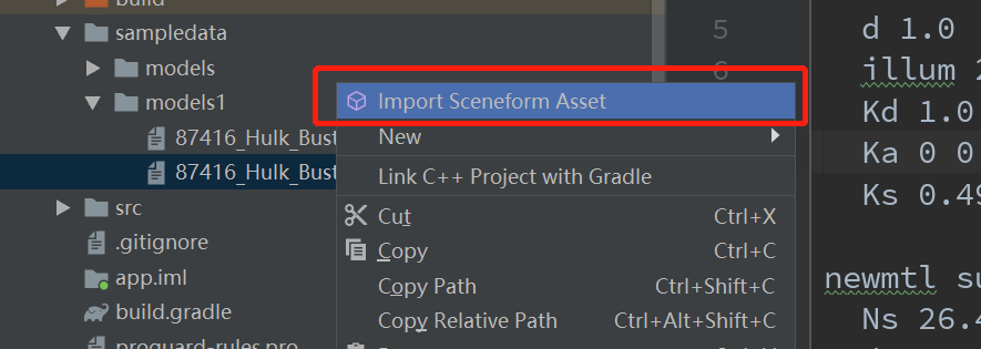 ARCore 使用 SceneForm 框架 —— Android studio 生成 sfb 后缀的 3D 模型资源_sfb怎么把模型导入-CSDN博客